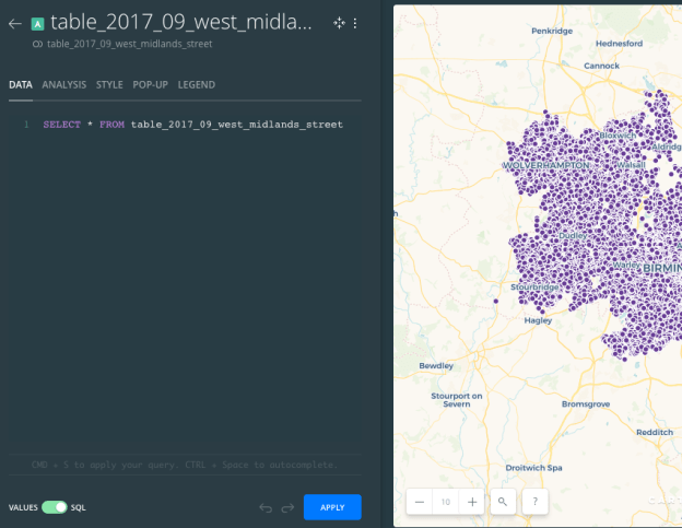 How to: get started with SQL in Carto and create filtered maps | Online ...